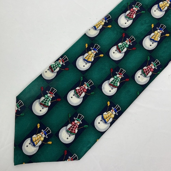 Hallmark | Accessories | Vtg Hallmark Special Ties Green Snowman Tie 0 ...